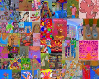 Indie Retro Aesthetic Wall Collage Kit Indie Aesthetic Retro - Etsy
