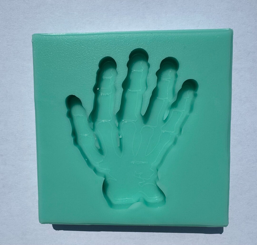 Skeletal Hand Badge Reel/keychain Silicone Mold - Etsy