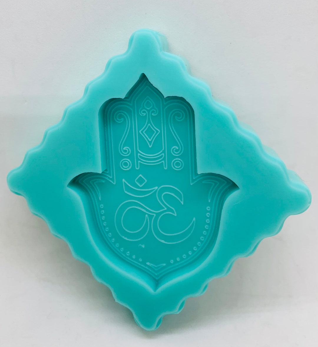 Hamsa / Mandala OM badge Carrete / Molde de silicona llavero - Etsy España