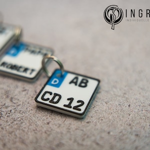 Personalized 3D Printed License Plate Keychain – Car/motorcycle ...