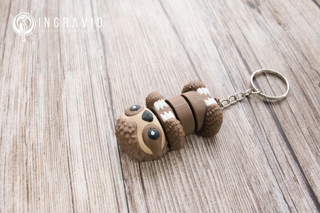 Flexi Keychain Sloth Cute 3D Animal Made of PLA Perfect Gift - Etsy