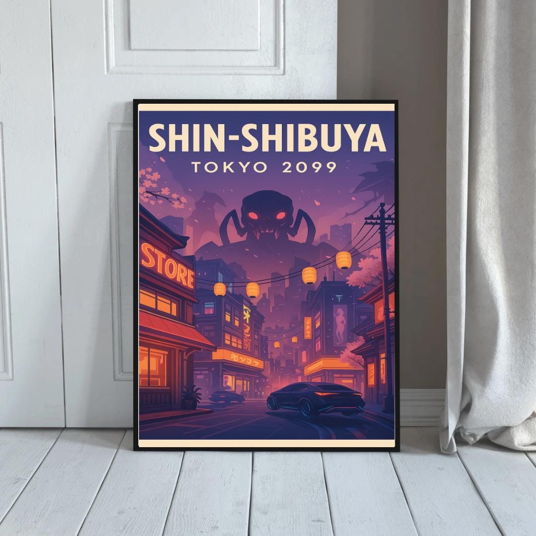 Shin-shibuya Tokyo 2099 | Futuristic Cityscape Wall Art | Cyberpunk ...