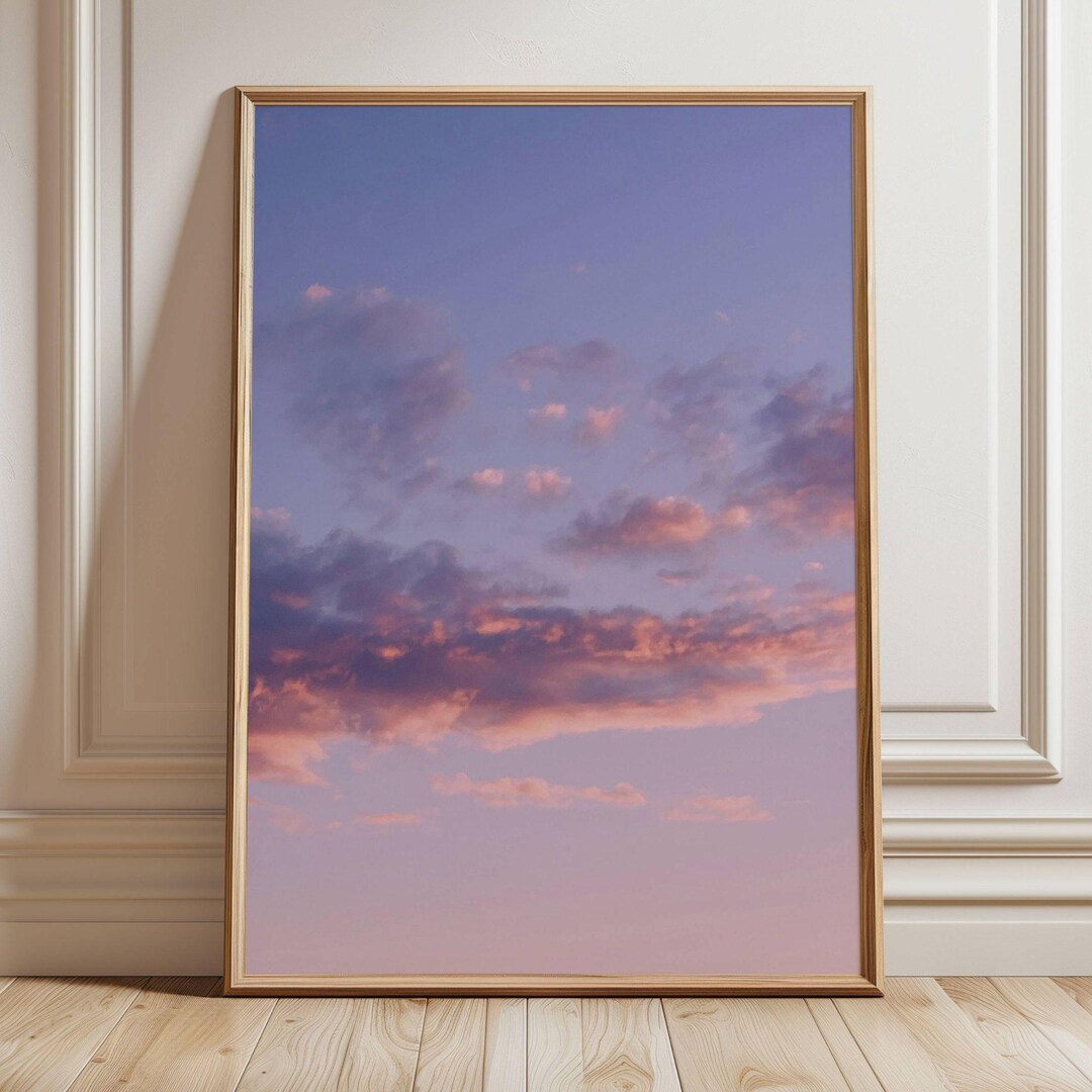 Pink Sky A4 Print | Clouds Print | Printable Wall Art | Digital ...