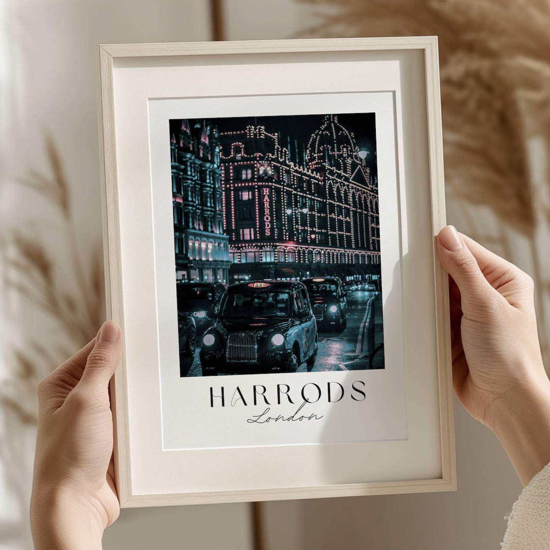 Harrods A4 Print London Print Printable Wall Art Digital Download - Etsy