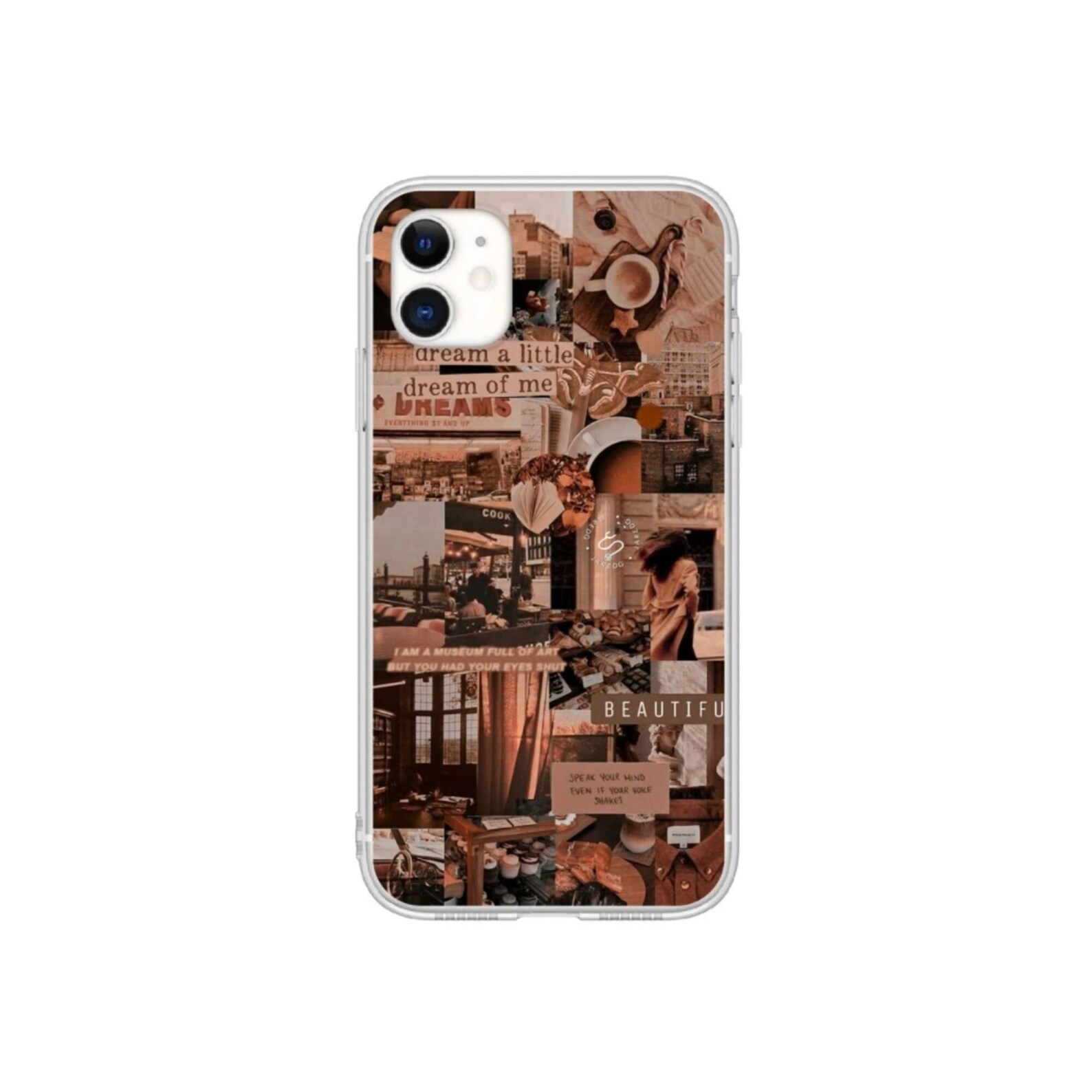 Dark Brown Aesthetic Phone Case iPhone12 iPhone 11 | Etsy