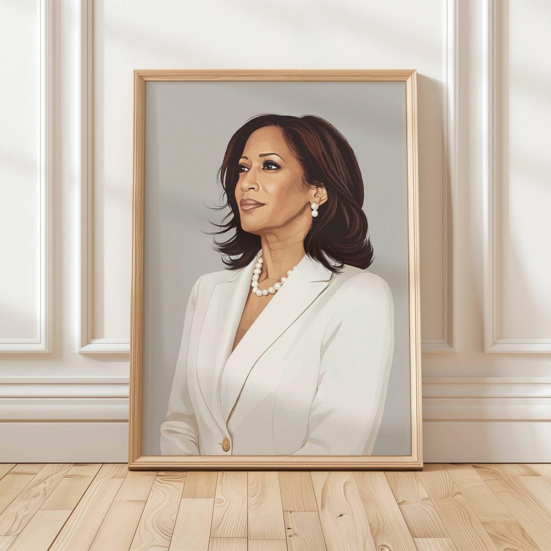 Kamala Harris Portrait A4 Print Abstract Art Print Printable Wall Art ...