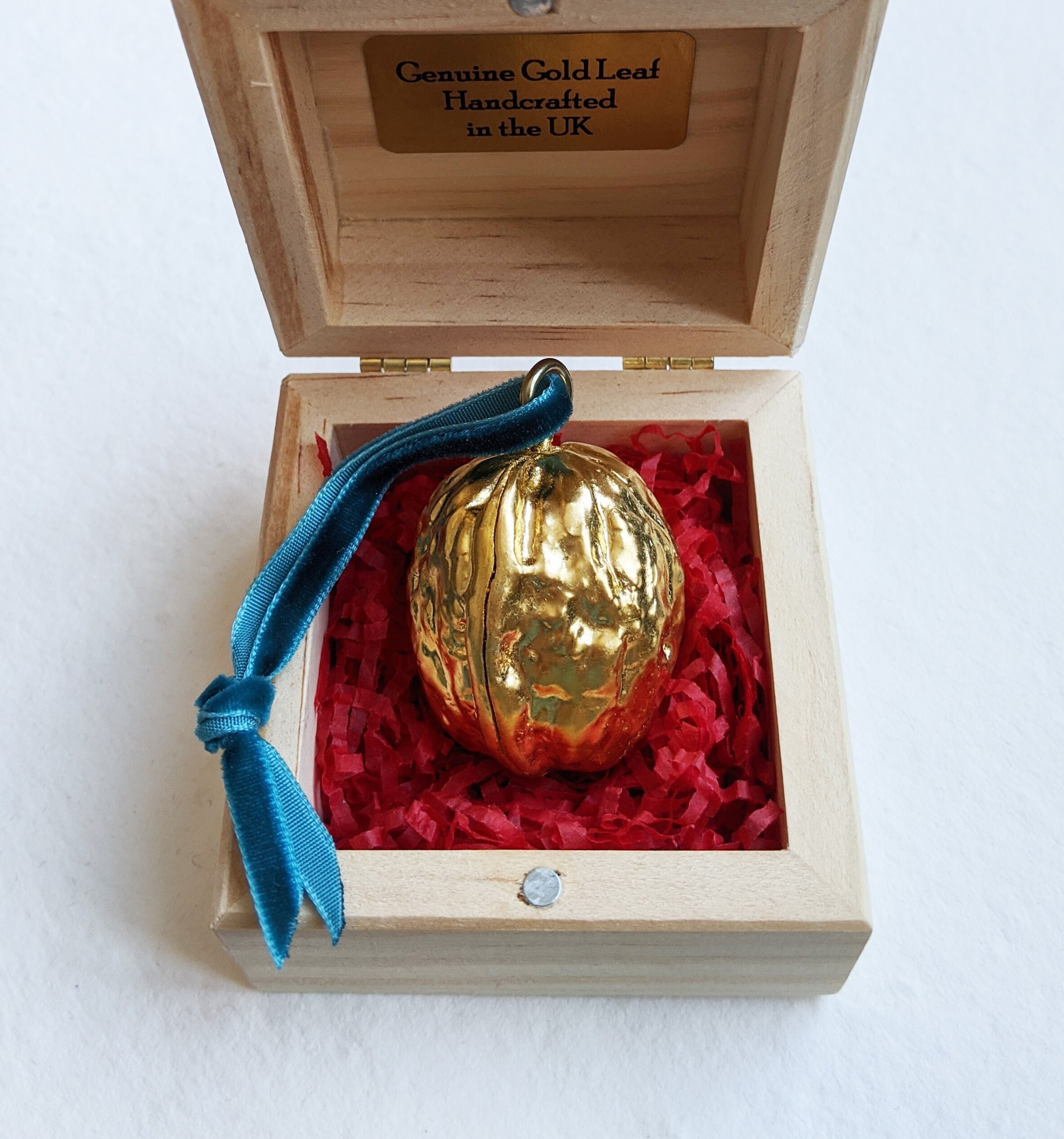 24ct Gold Leaf Walnut Christmas Decoration. Unique Christmas Gift. - Etsy