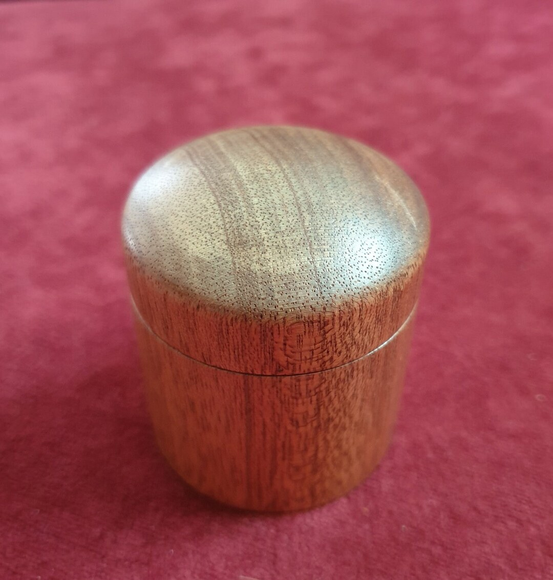 Small Hand Turned Meranti Wooden Box - Etsy