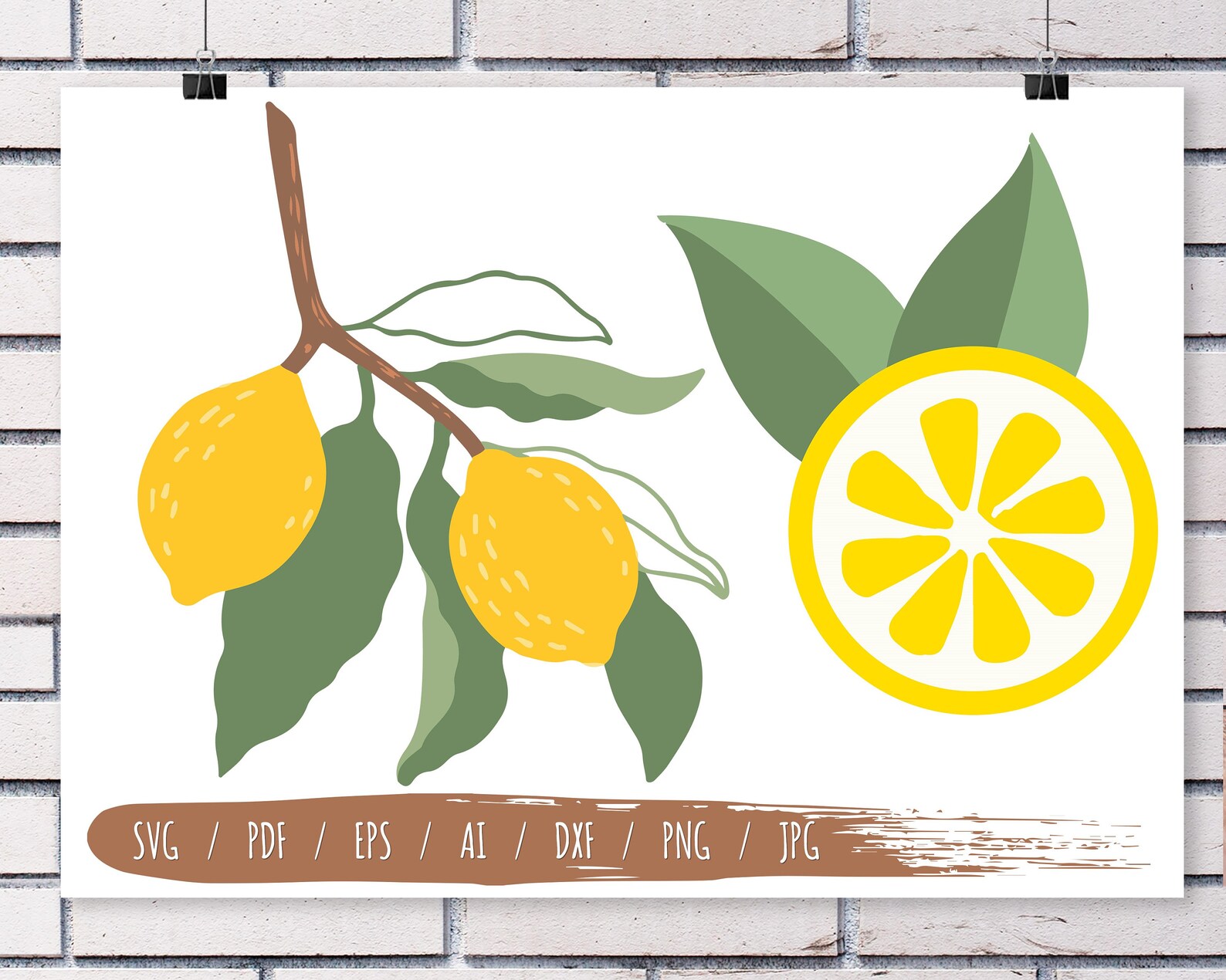 Juicy Lemon Tree Vector Set Cut Files for Cricut Silhouette - Etsy