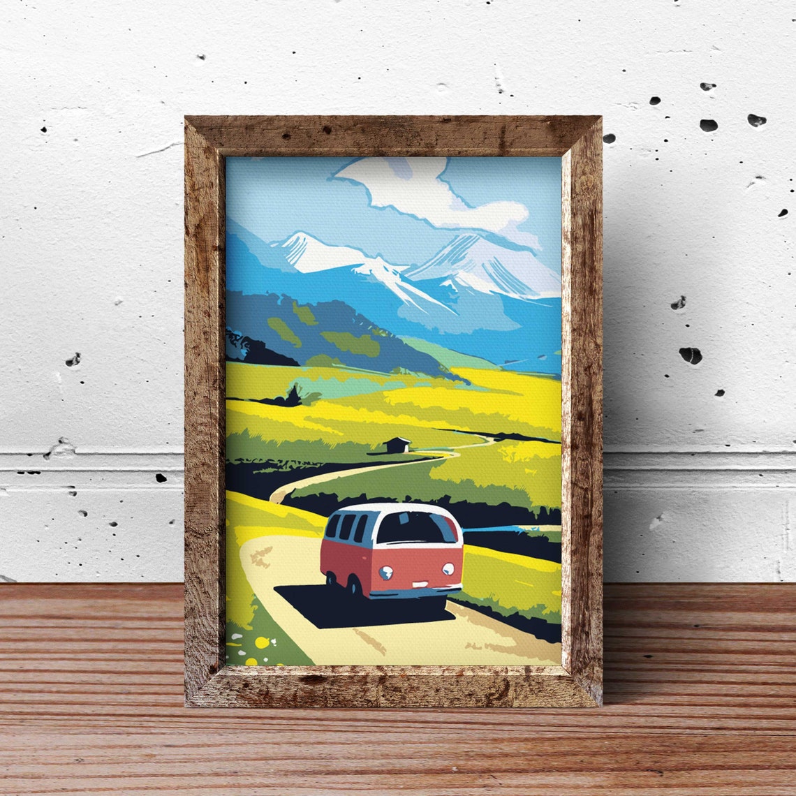 Mountains View Summer Landscape Van Acrylic Painting Home - Etsy