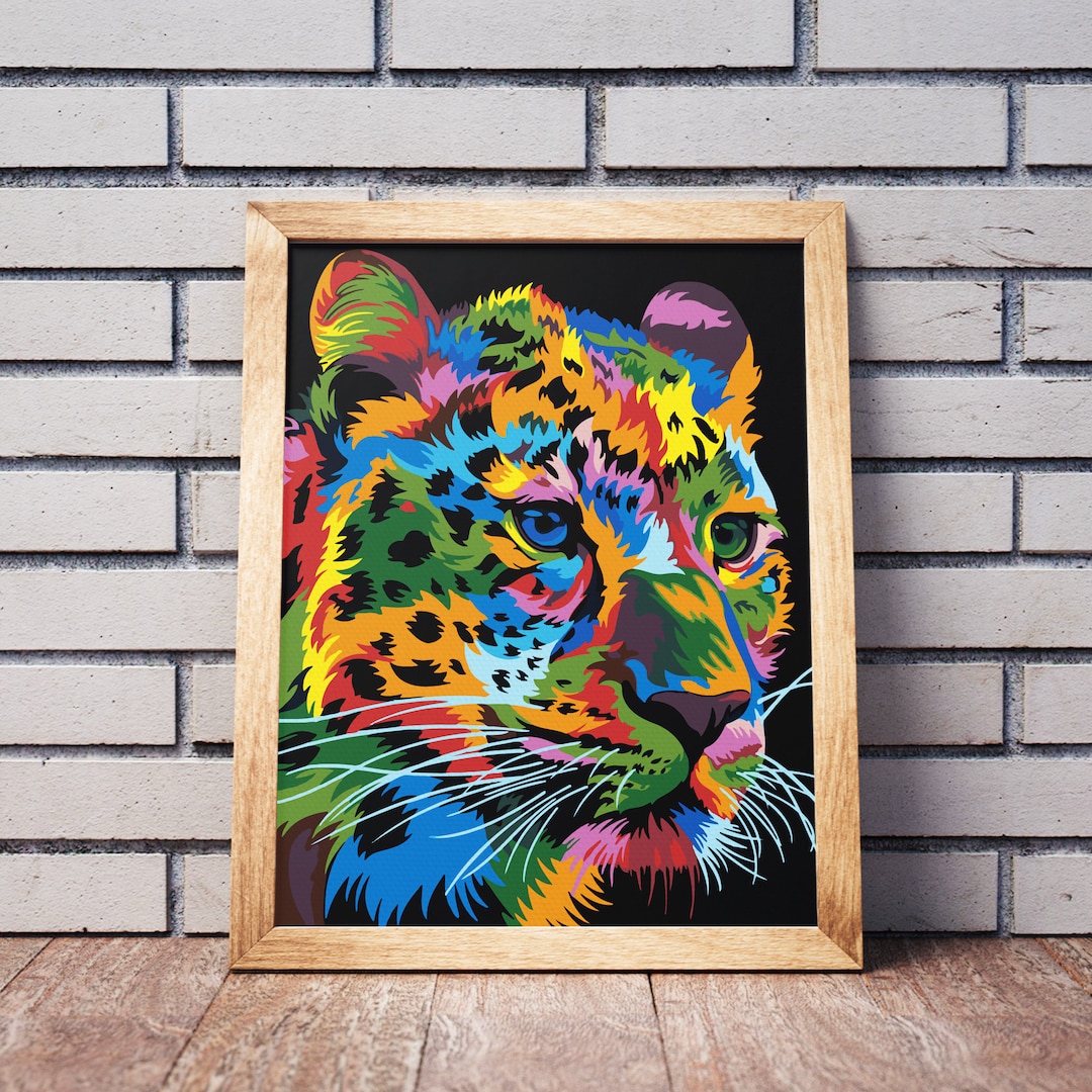 Colorful Puma DIY Set Painting by Numbers High-quality Picture With ...