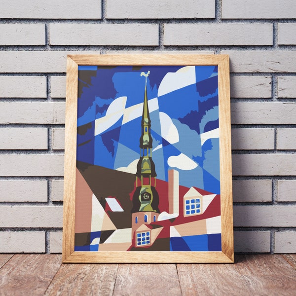 Paint by Number Church - Etsy
