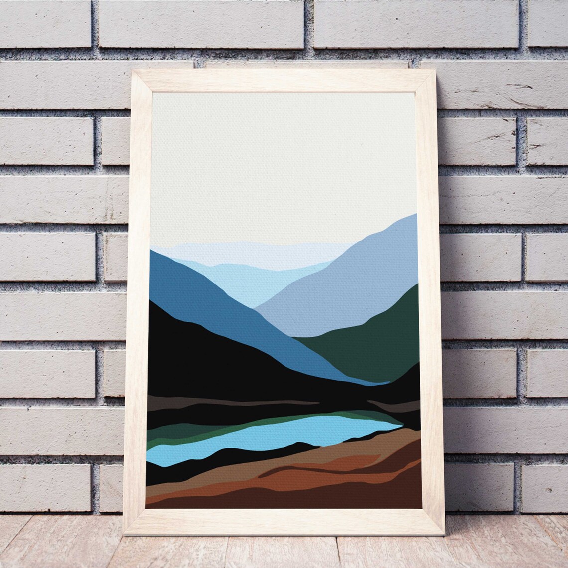 Mountain Gorge Picture for Home Decor Line Art Painting by - Etsy