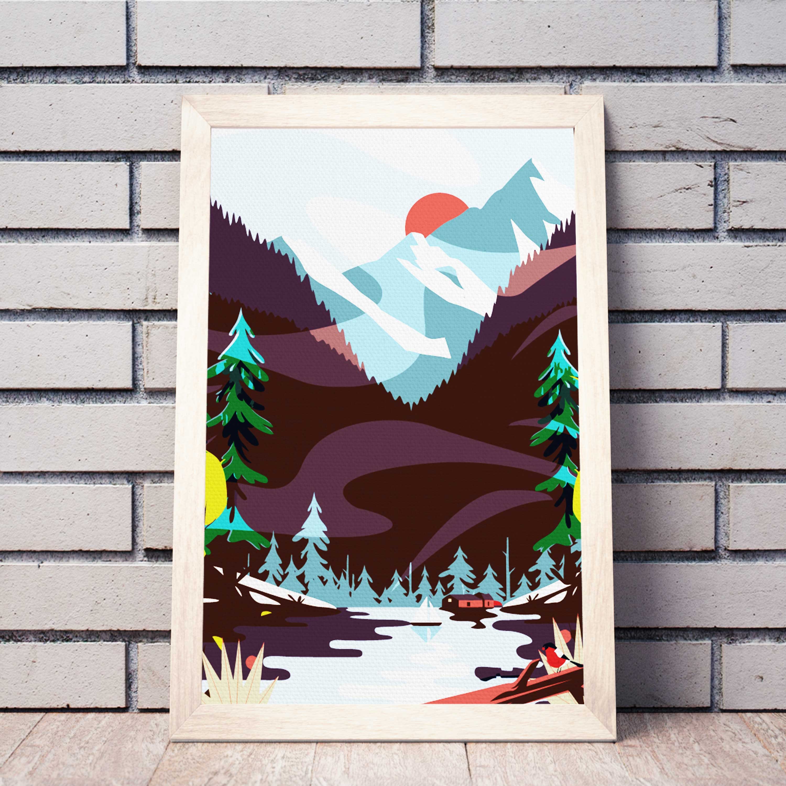 Pop Art Landscape Paintings