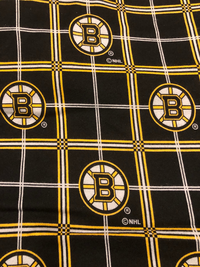BOSTON BRUINS MATERIAL Sold by the Yard No Half’s - Etsy