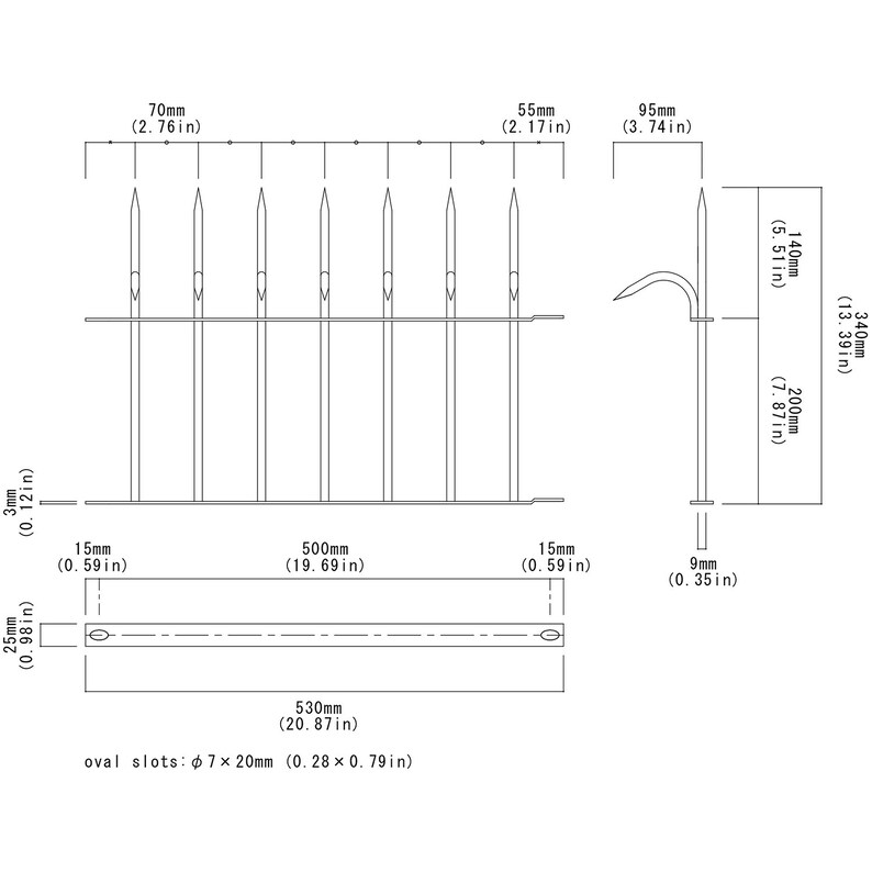 Ninja Deterrent™ Classic Shinobigaeshi H340 Single Bladed 0.5m ...