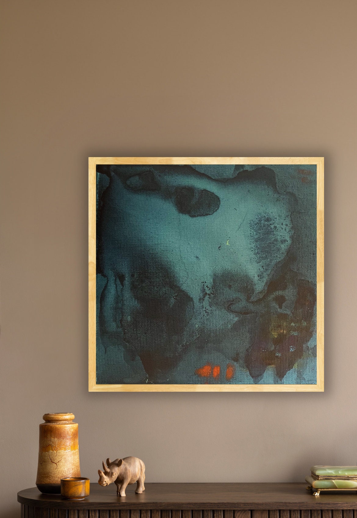 Natural Blues Original Abstract Painting Moby Art Free Shipping - Etsy