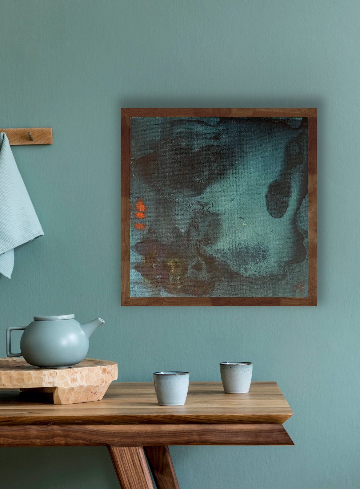 Natural Blues Original Abstract Painting Moby Art Free Shipping - Etsy