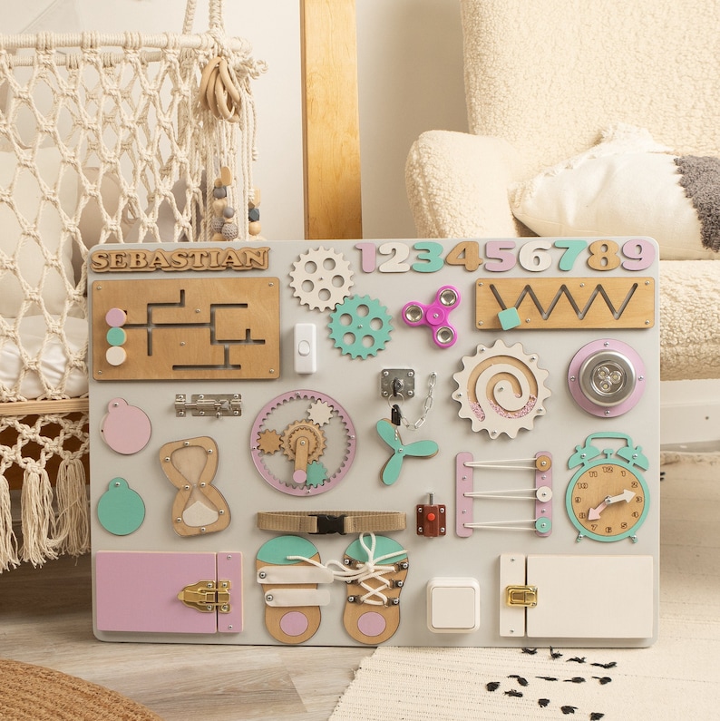 Custom Busy Board for Boys Personalized Montessori Toy for Toddlers ...