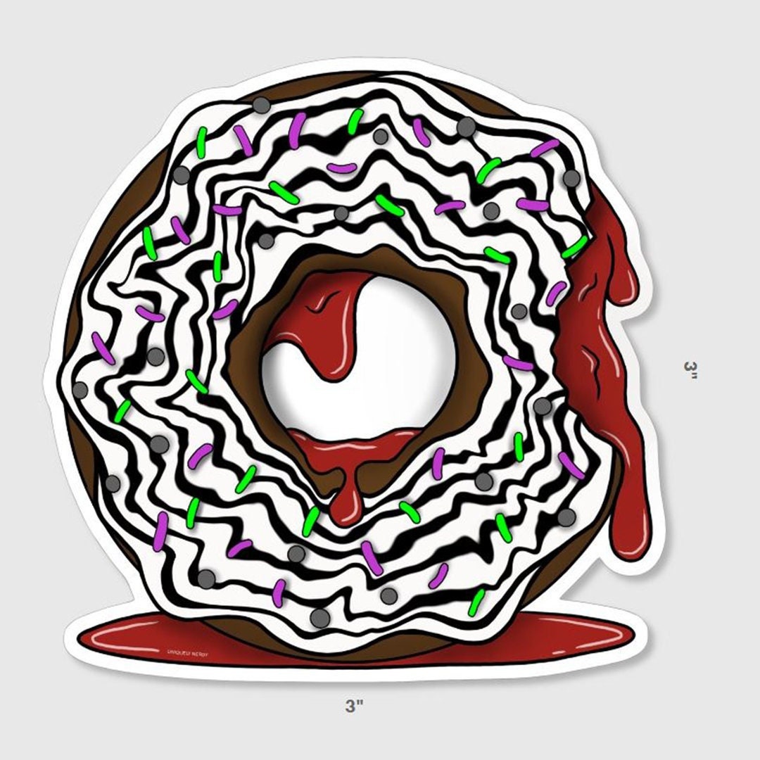Gory Donut, Jelly Donut, Gothic Donut, Donut Sticker, Spooky Season ...