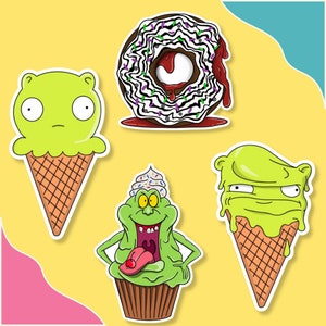 Gory Donut, Jelly Donut, Gothic Donut, Donut Sticker, Spooky Season ...