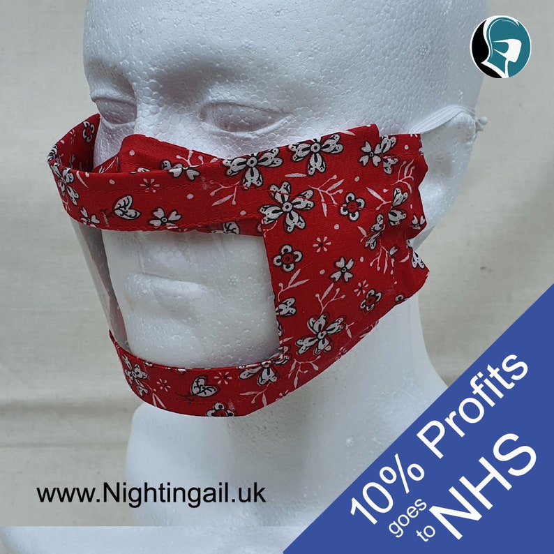 Deaf-friendly Communicator Face Masks Clear Window Lip Reading Speech ...