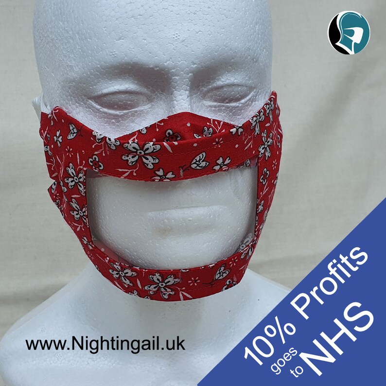 Deaf-friendly Communicator Face Masks Clear Window Lip Reading Speech ...