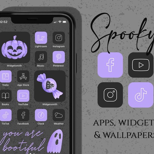 Spooky Halloween App Icons Spooky Iphone Covers Ios 14 App - Etsy