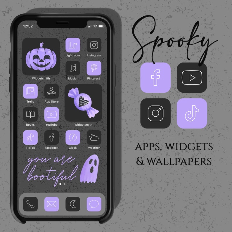 Spooky Halloween App Icons, Spooky iPhone Covers, Ios 14 App Icons ...