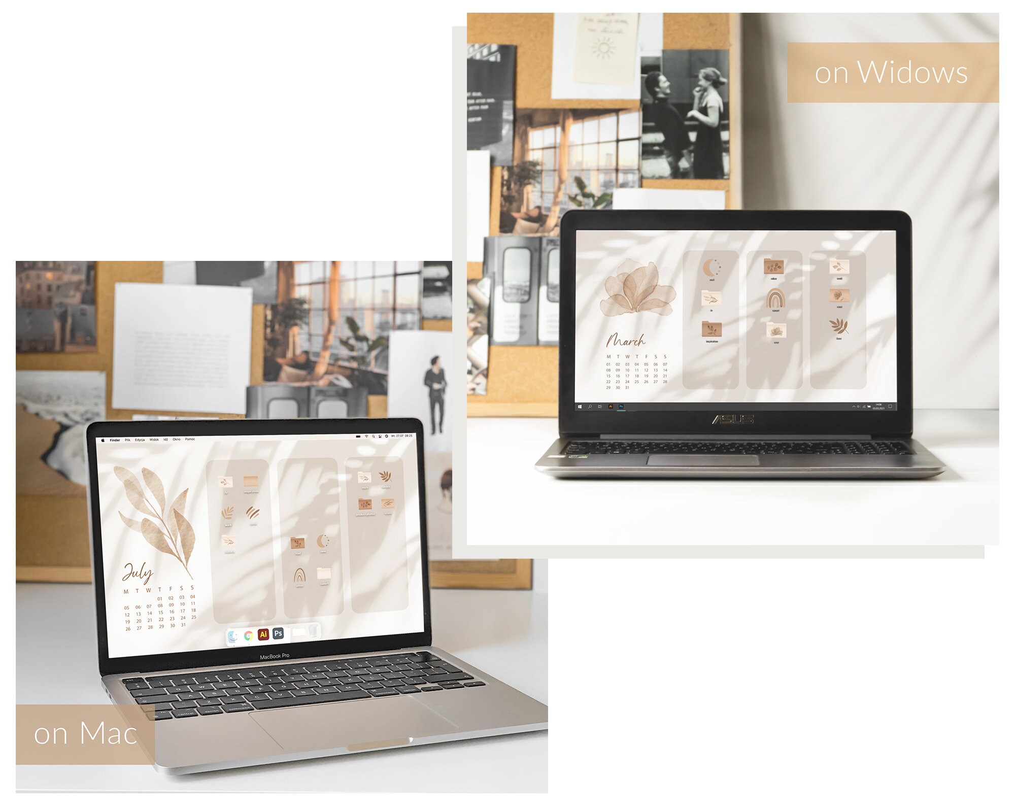 Autumn Calendar 2022 2023 Desktop Wallpaper Organizer Mac - Etsy