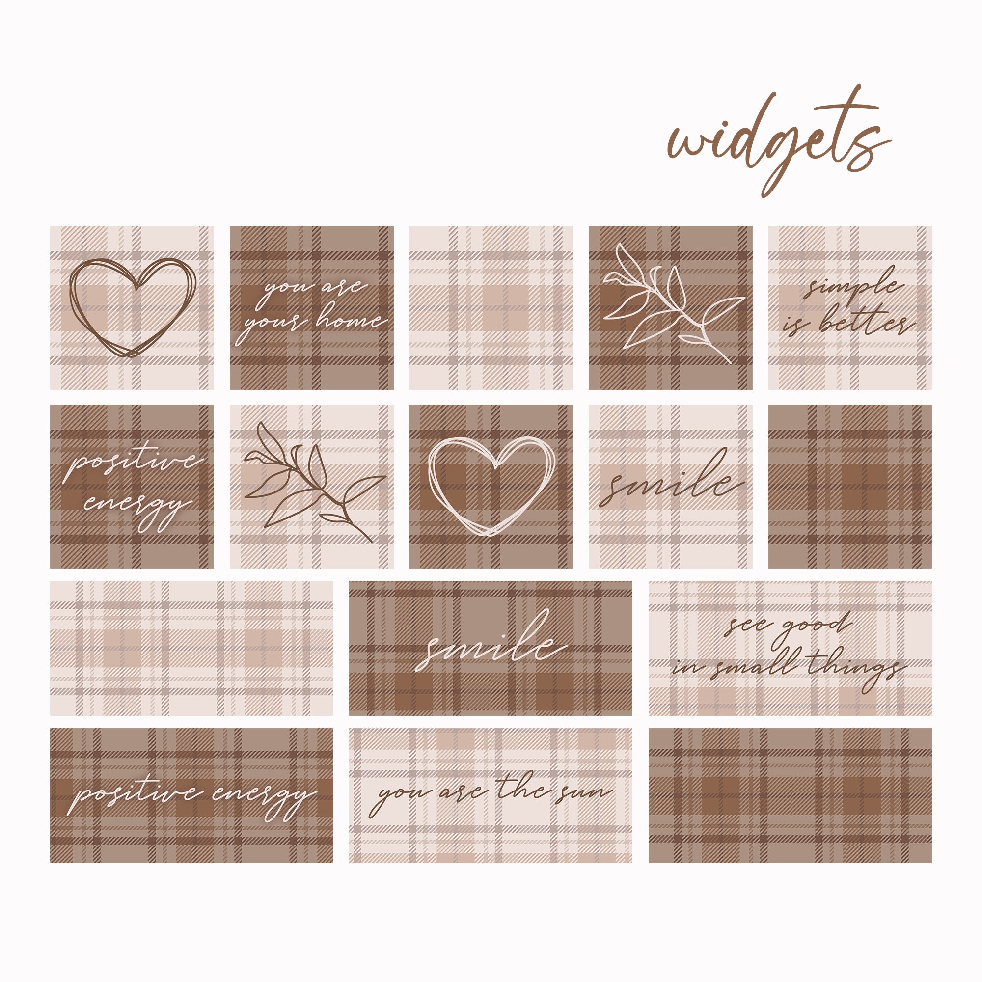 400 Brown Plaid Ios App Icons, iPhone App Icons, Ios App Covers, Ios 14 ...