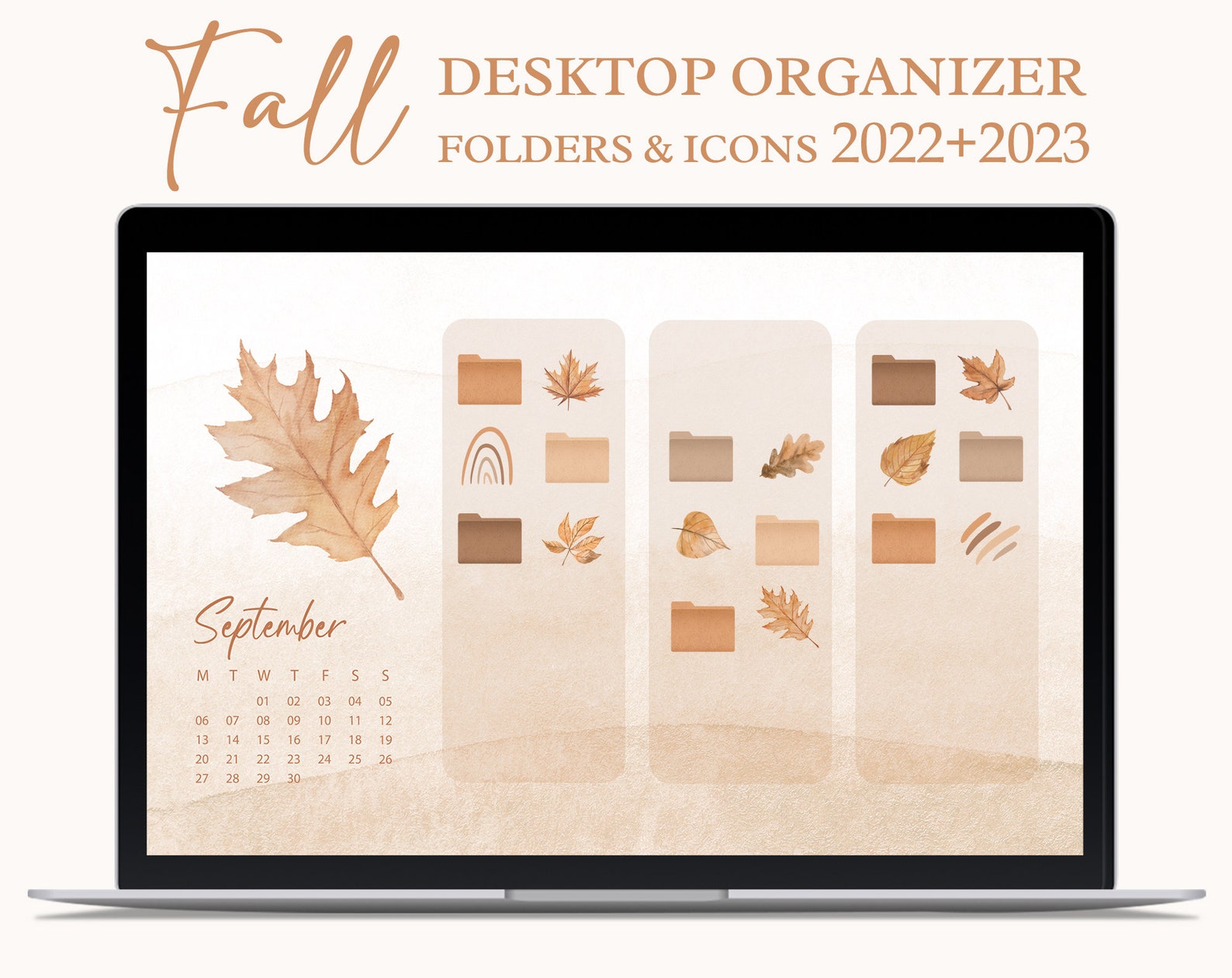 Autumn Calendar 2022 2023 Desktop Wallpaper Organizer Mac - Etsy