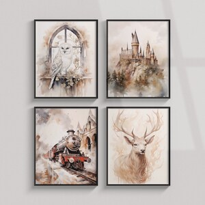 Wizard Posters Digital Print, Wizard School Print, Wizard Room Decor ...