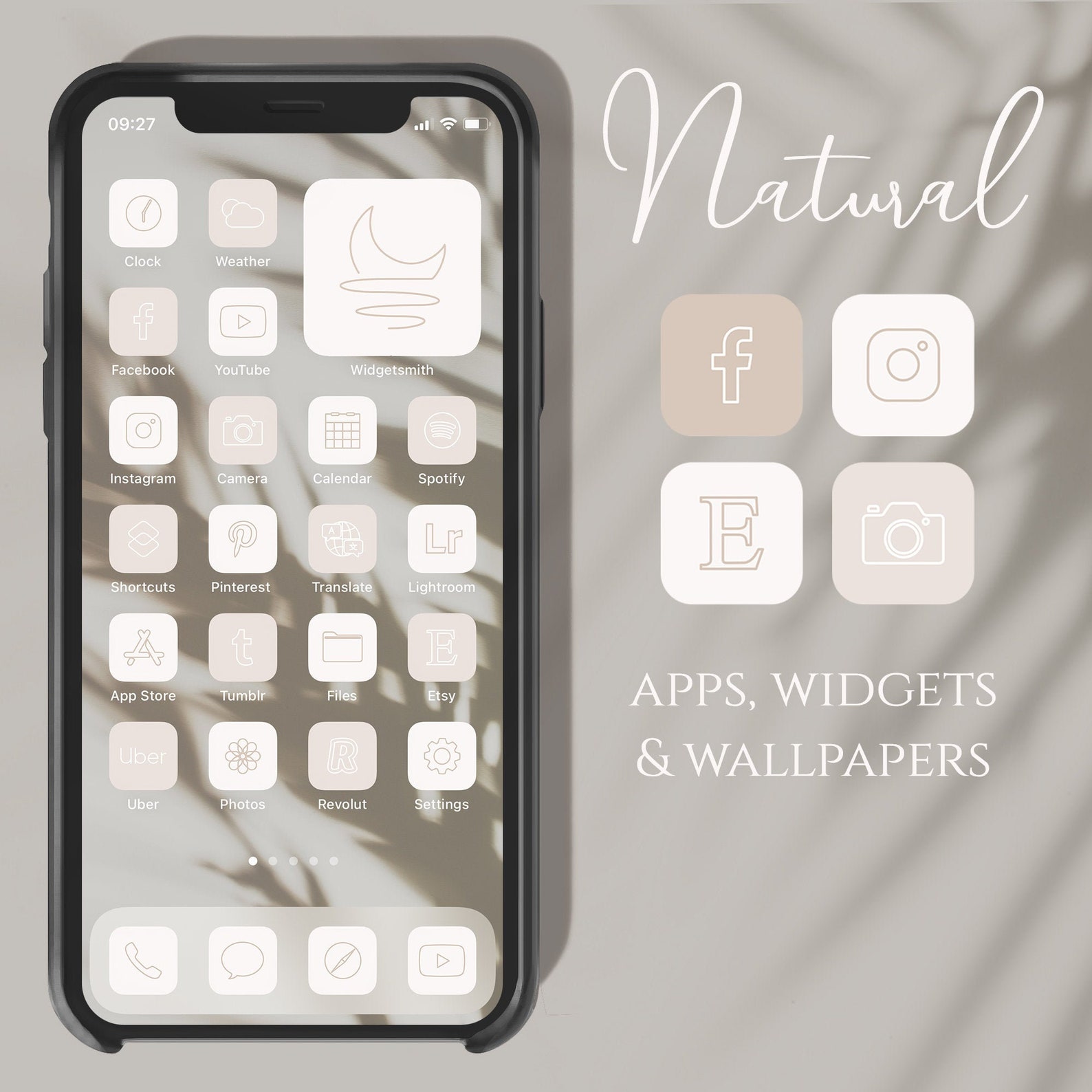 Neutral Beige Aesthetic Boho Iphone Ios 14 App Icons Minimal - Etsy Canada