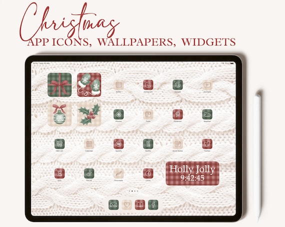 Christmas Ipad Desktop Icons Ipad App Icons Ipad Wallpapers | Etsy
