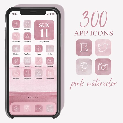 Rose Gold Ios App Icons Ios 14 App Covers Aesthetic Iphone - Etsy