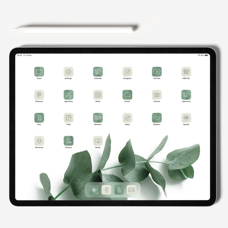 Ipad Desktop Icons Ipad App Icons Boho Ios 14 Icon Pack | Etsy