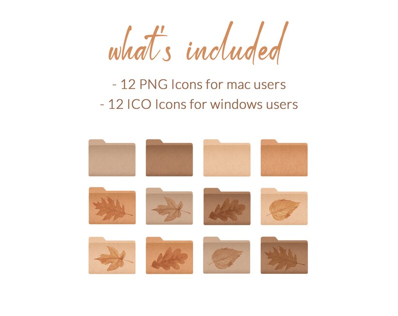 Fall Desktop Folder Icons Desktop Folders Mac and Windows - Etsy
