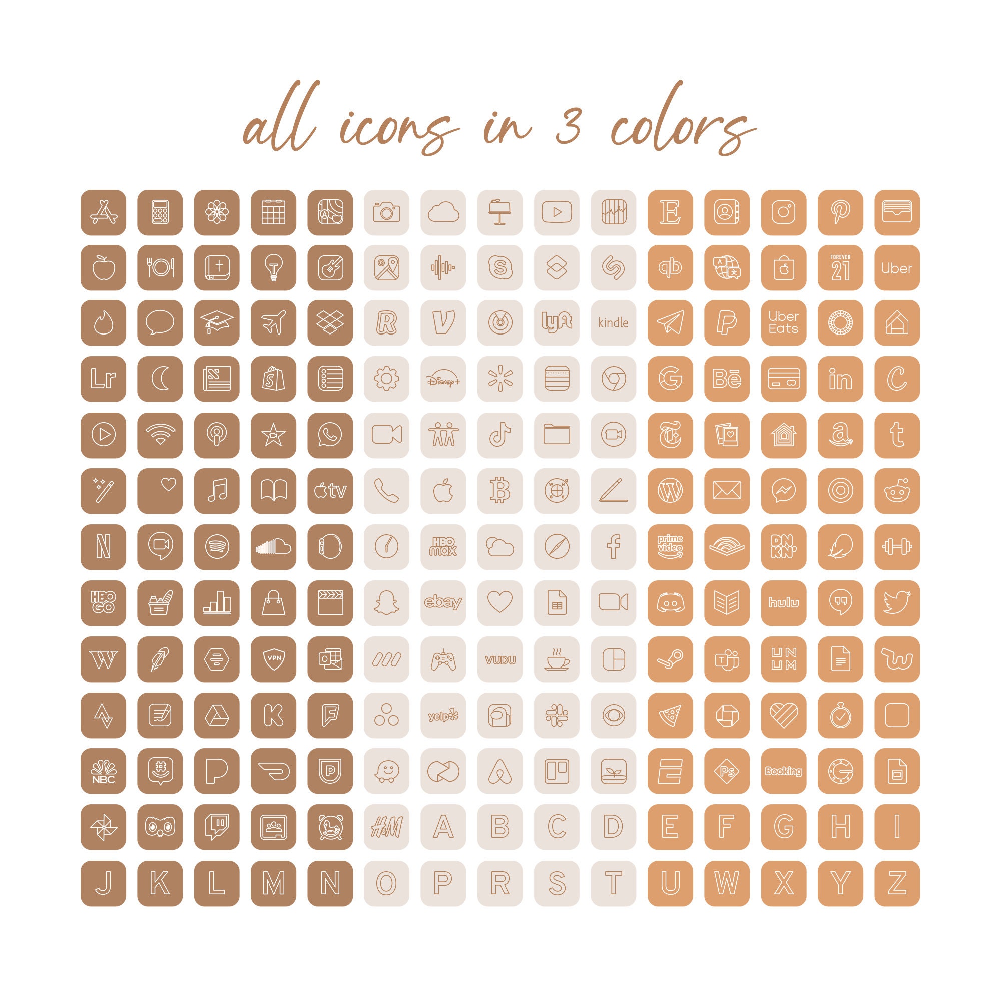 Fall App Icons Autumn Aesthetic Boho Iphone Covers Ios 14 - Etsy