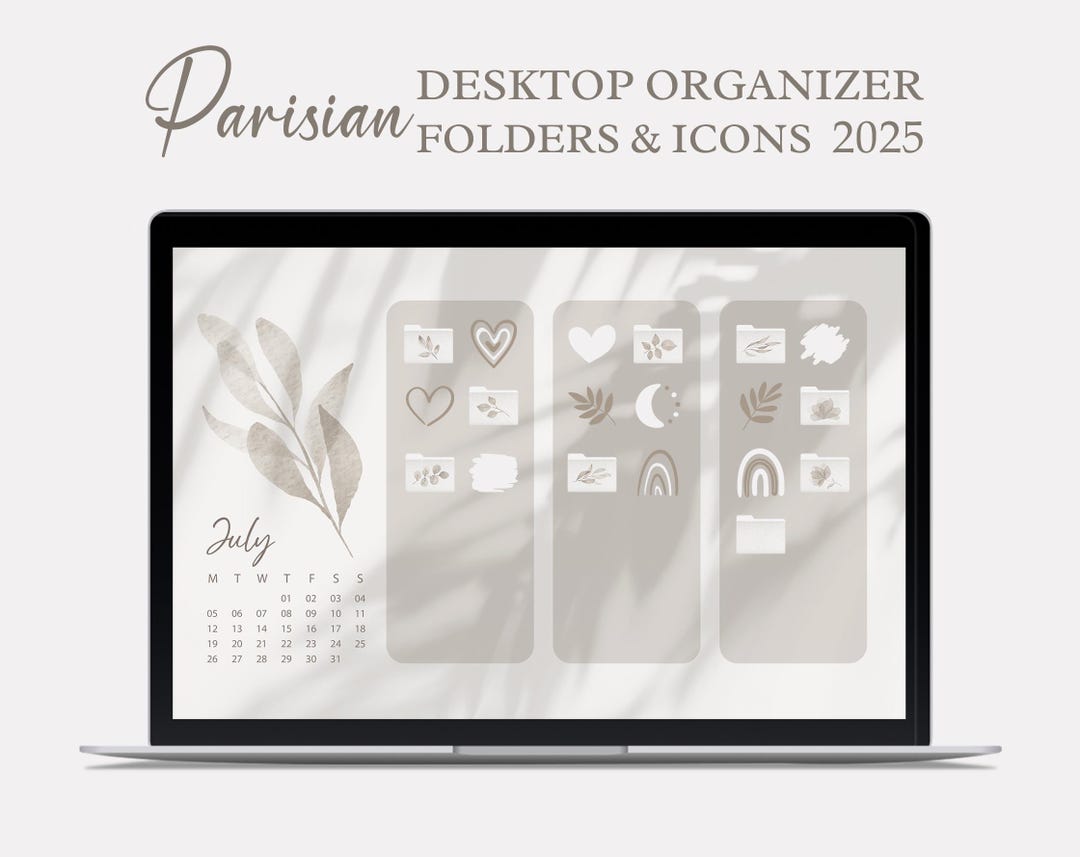Desktop Wallpaper Organizer With Calendar, Mac Windows Organizer, Mac ...