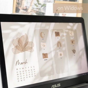 Desktop Wallpaper Organizer With Calendar, Mac Windows Organizer, Mac ...