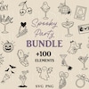 100+ Hand Draw Halloween Doodle Clipart Svg Bundle, Halloween Doodles ...