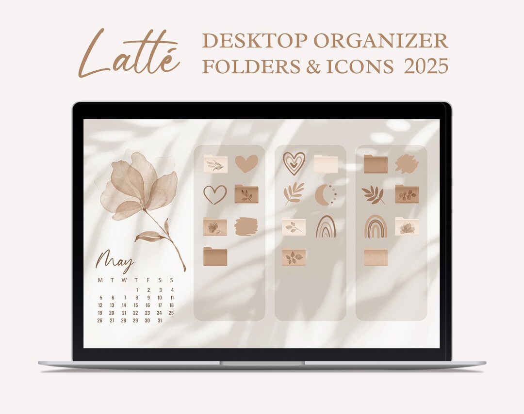 Desktop Wallpaper Organizer With Calendar, Mac Windows Organizer, Mac ...