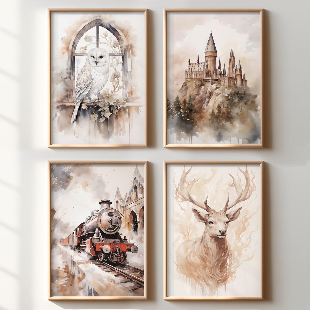 Wizard Posters Digital Print, Wizard School Print, Wizard Room Decor ...
