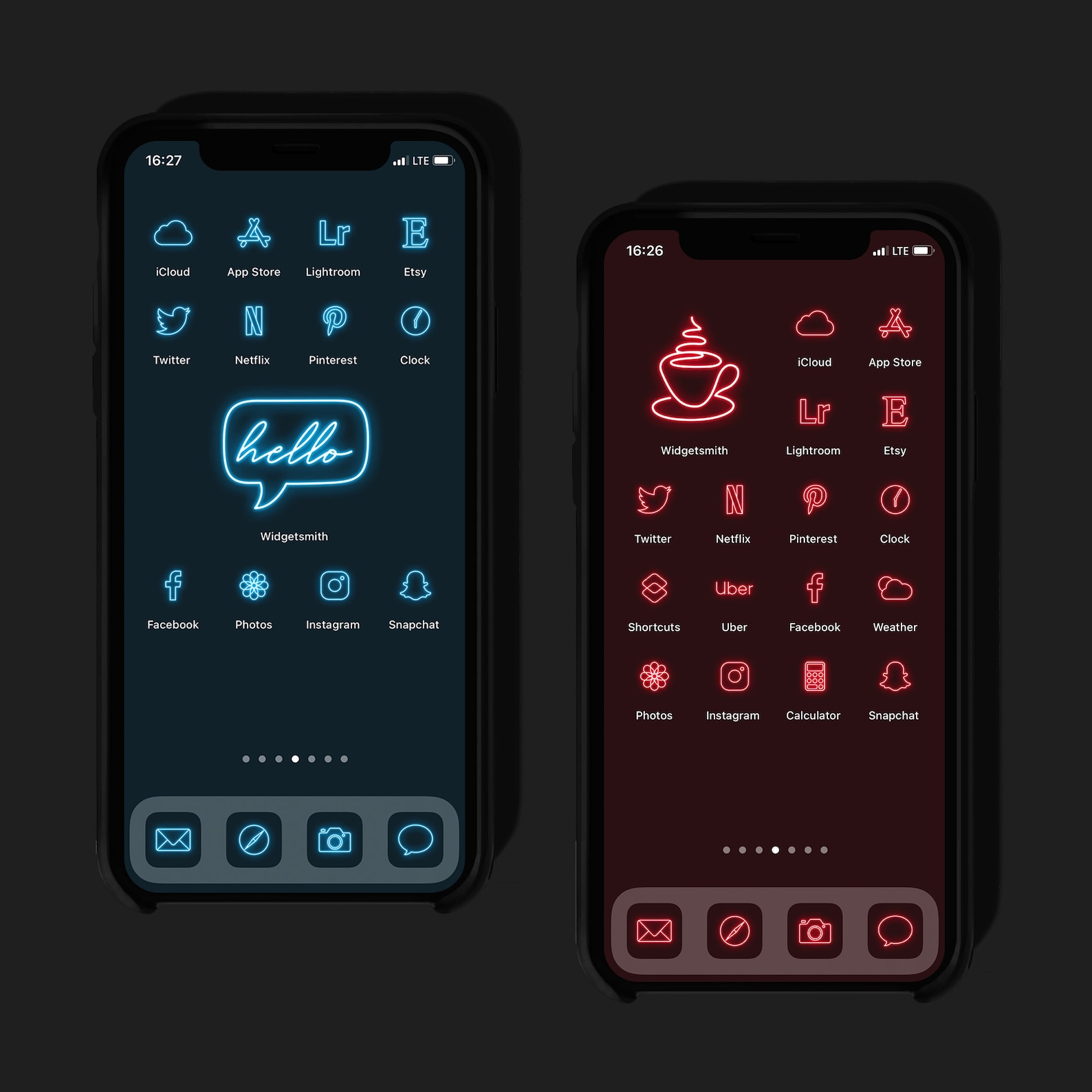 Neon App Icons Aesthetic Ios Icons Iphone Icon Pack Neon - Etsy