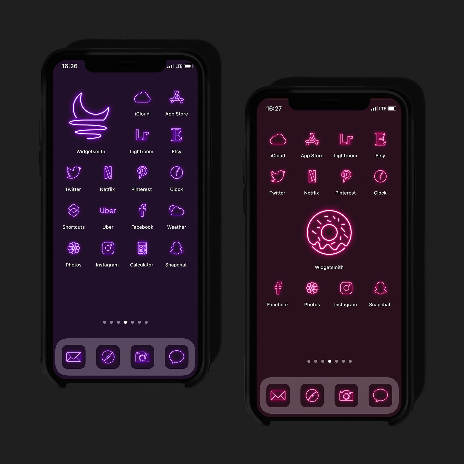 Neon App Icons Aesthetic Ios Icons Iphone Icon Pack Neon - Etsy