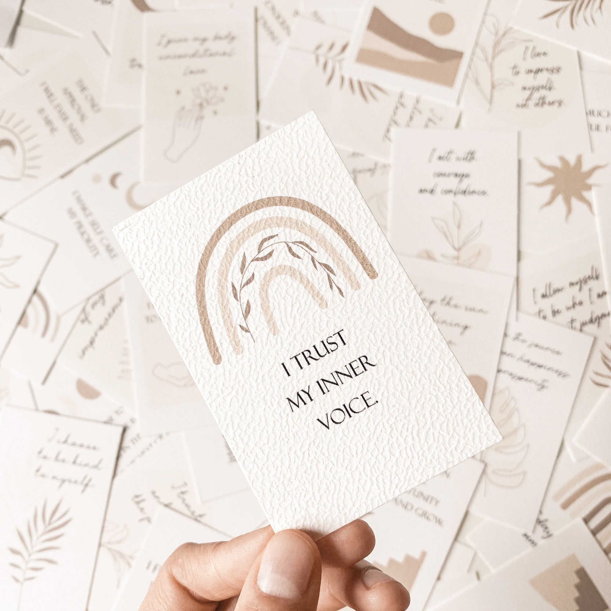 Boho Affirmation Cards, Printable Affirmations, Motivational Cards ...