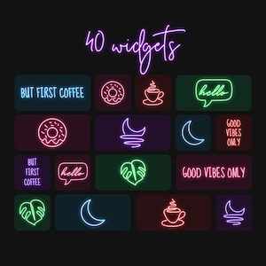 Neon App Icons, Aesthetic Ios Icons, iPhone Icon Pack Neon, Neon App ...
