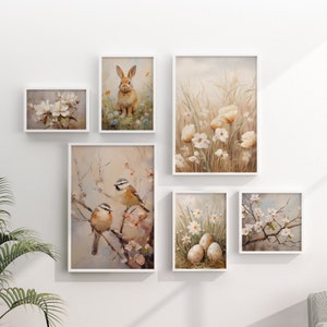 Easter Spring Posters, Set of 27 Prints, Farmhouse Spring Decor, Set of ...