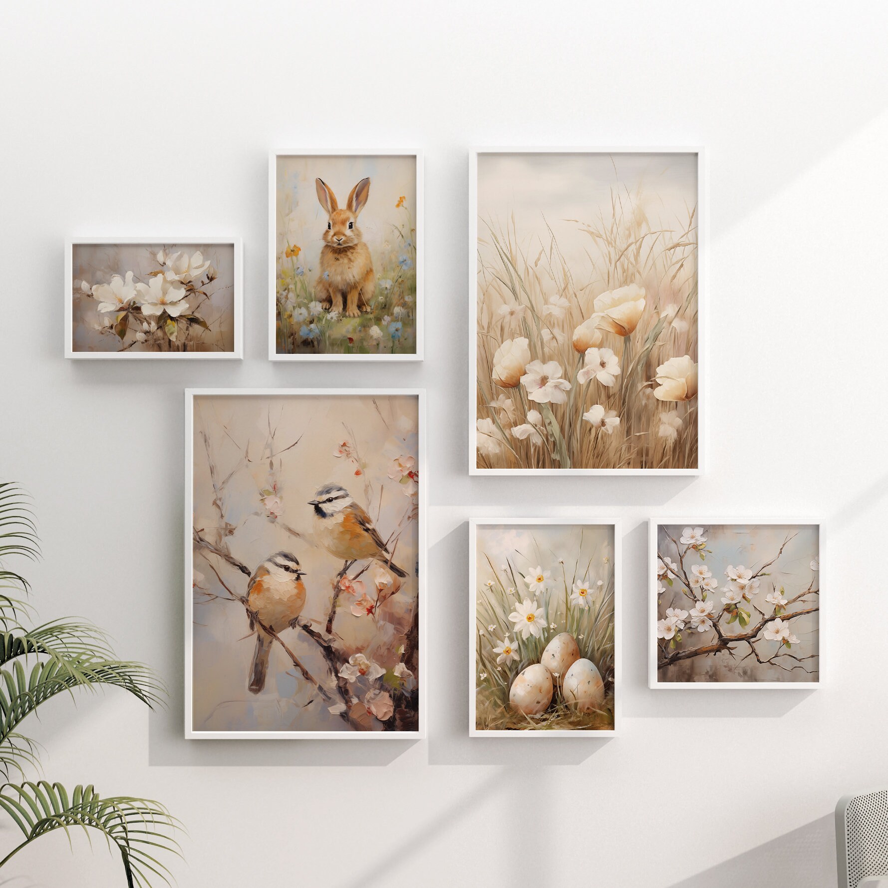 Easter Spring Posters, Set of 27 Prints, Farmhouse Spring Decor, Set of ...